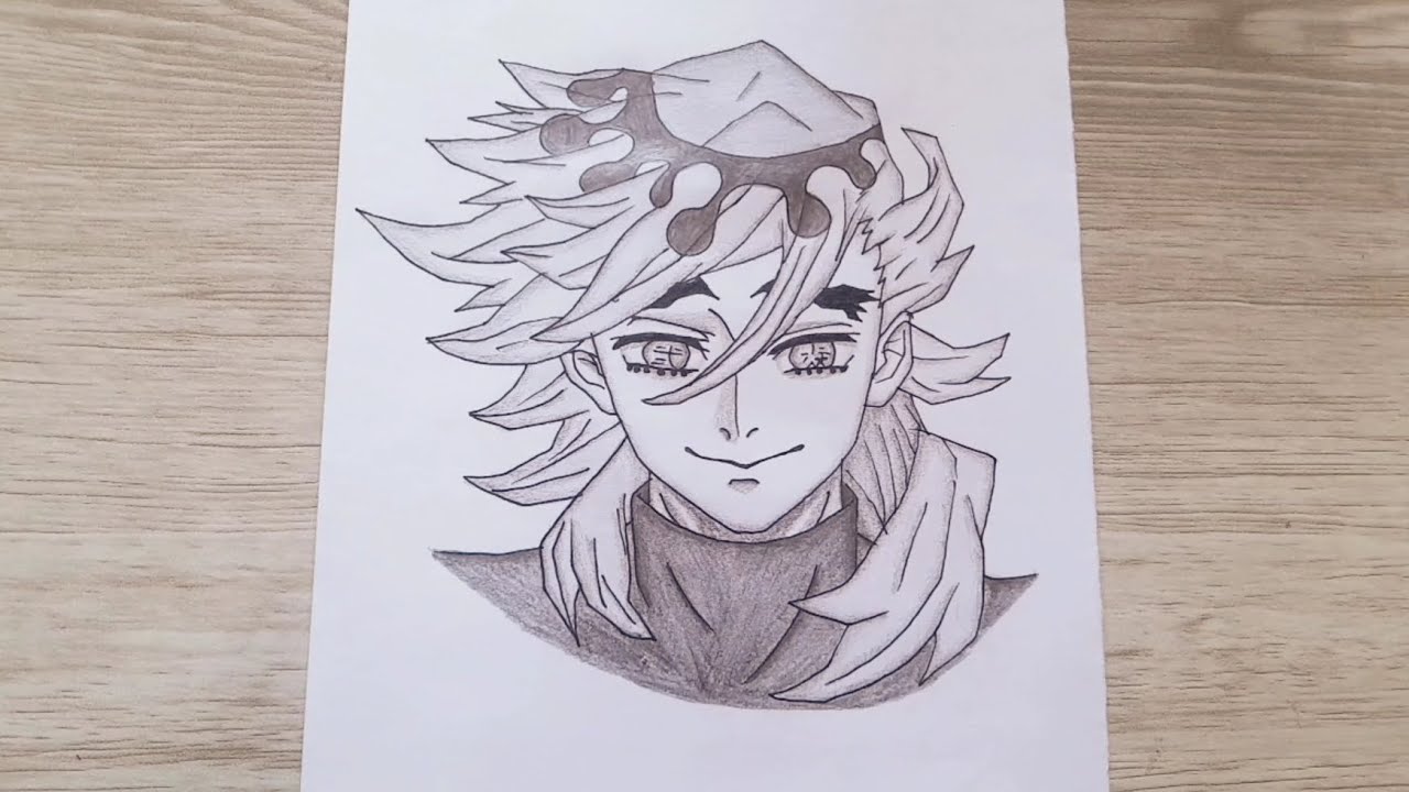 drawing Doma upper moon two from Demon Slayer anime tutorial - YouTube