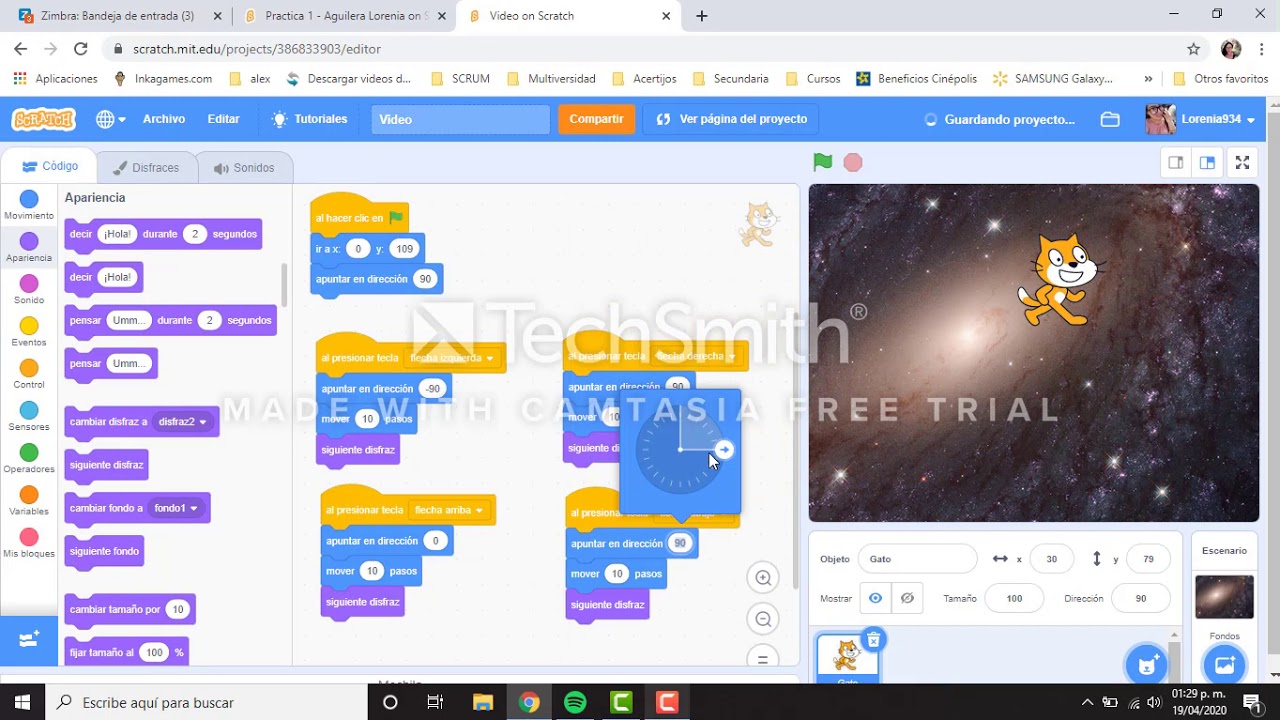 Práctica 1 en SCRATCH - Crear juego con 3 objetos - YouTube