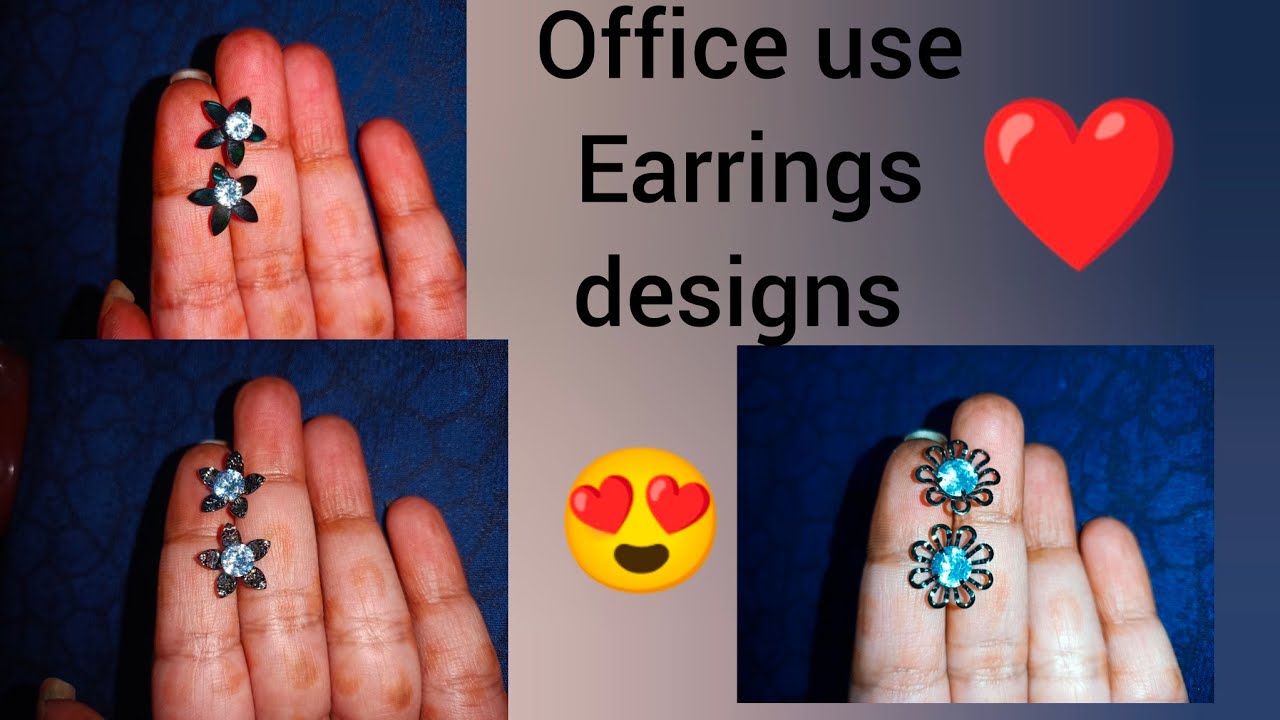 Office use Earings, unique design stud collections, combo set and ...
