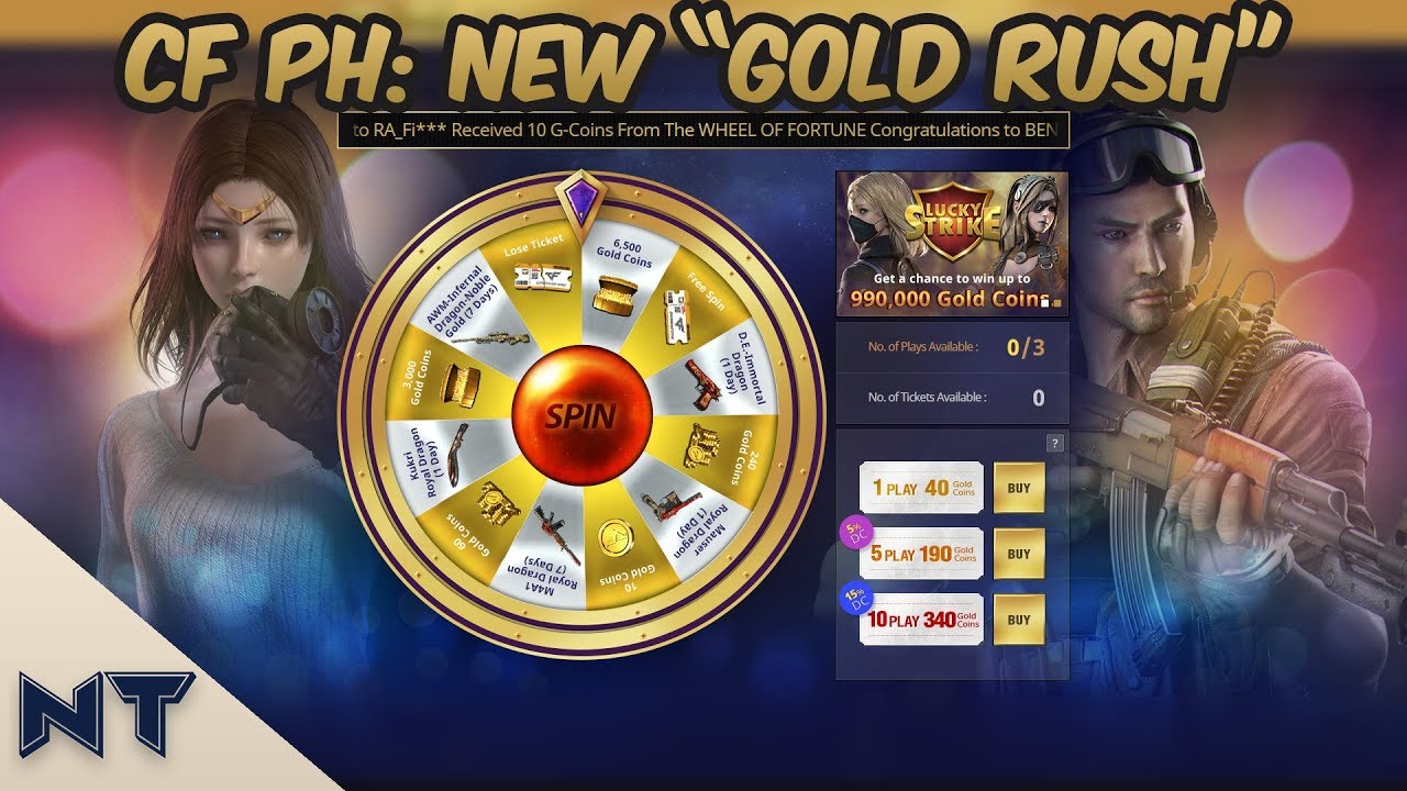 CrossFire PH: GOLD RUSH - Trying "Wheel of Fortune" & "Lucky Strike ...