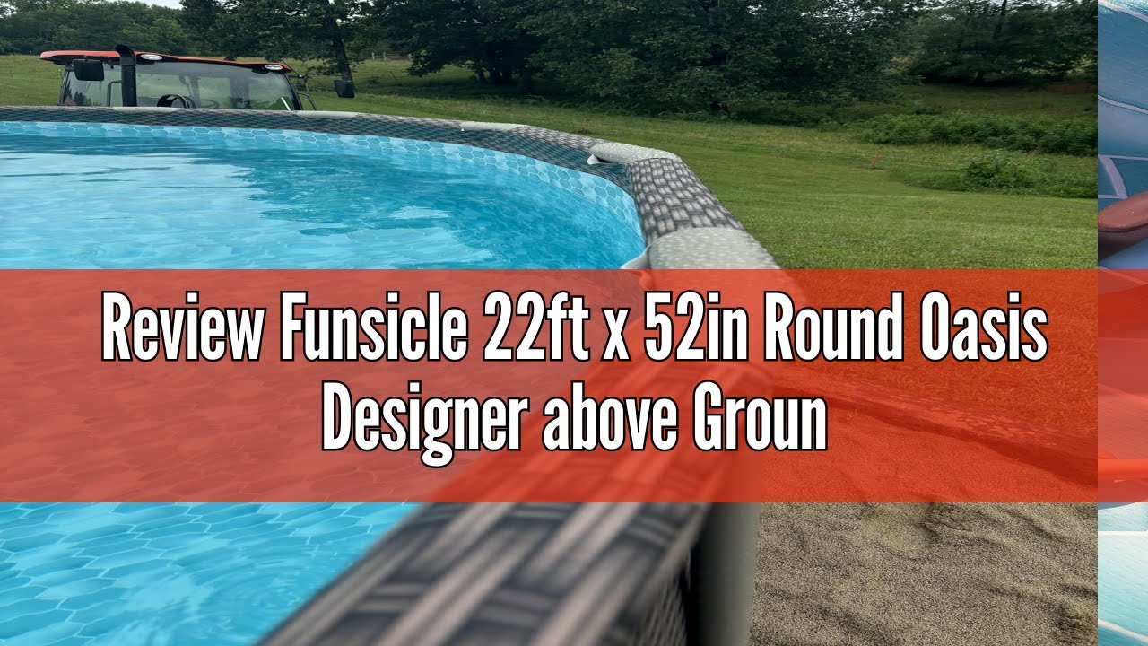 Review Funsicle 22ft x 52in Round Oasis Designer above Ground Pool ...