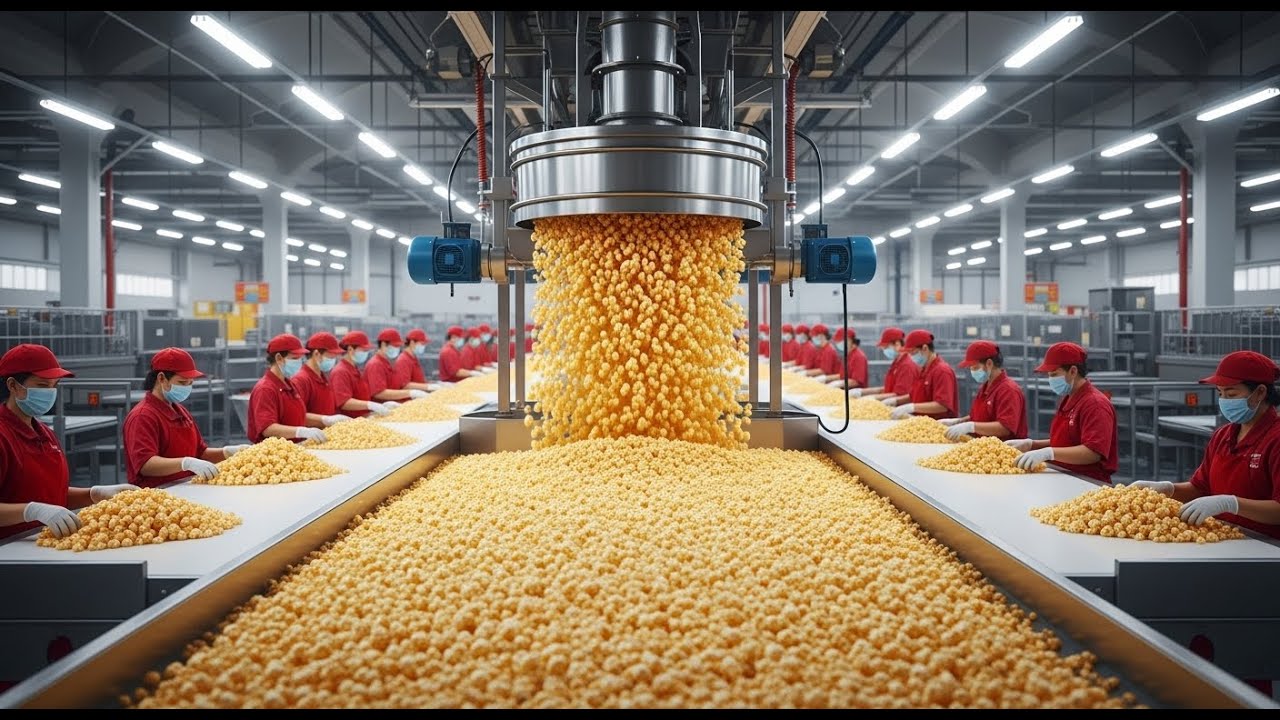Inside the Giant Factory Popping Tons of Popcorn Daily | How Popcorn Is ...