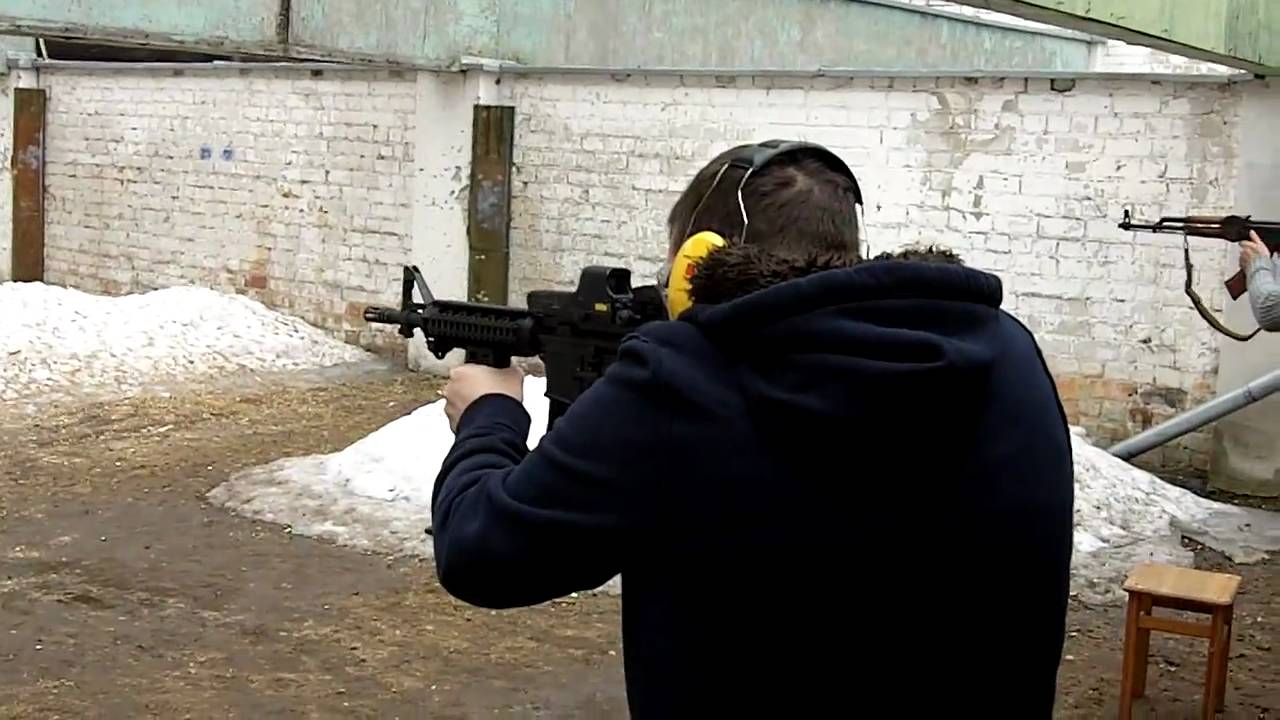Me shooting M4 in Lithuania - YouTube
