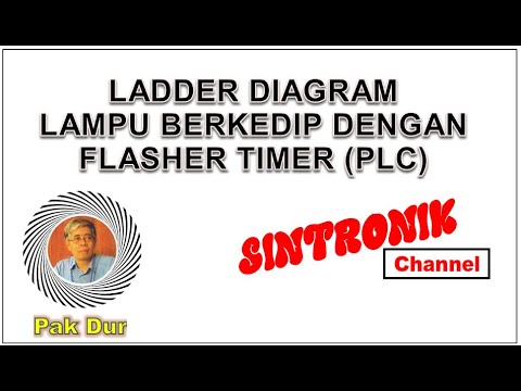 Ladder diagram lampu berkedip dengan flasher timer PLC) - YouTube