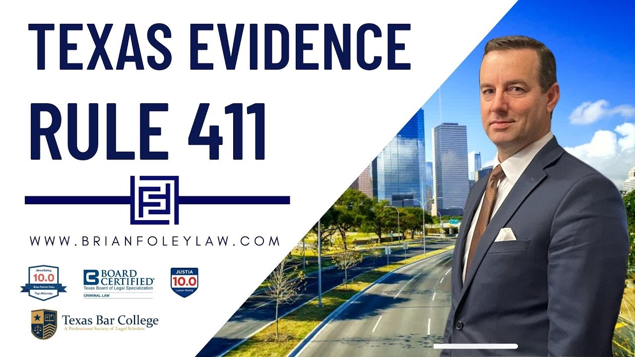 Texas Rules of Evidence 411 - YouTube