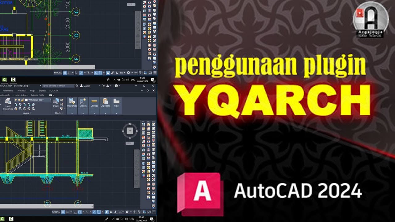 Tutorial Penggunaan Plugin YQ Arch di AutoCAD 2024 - YouTube