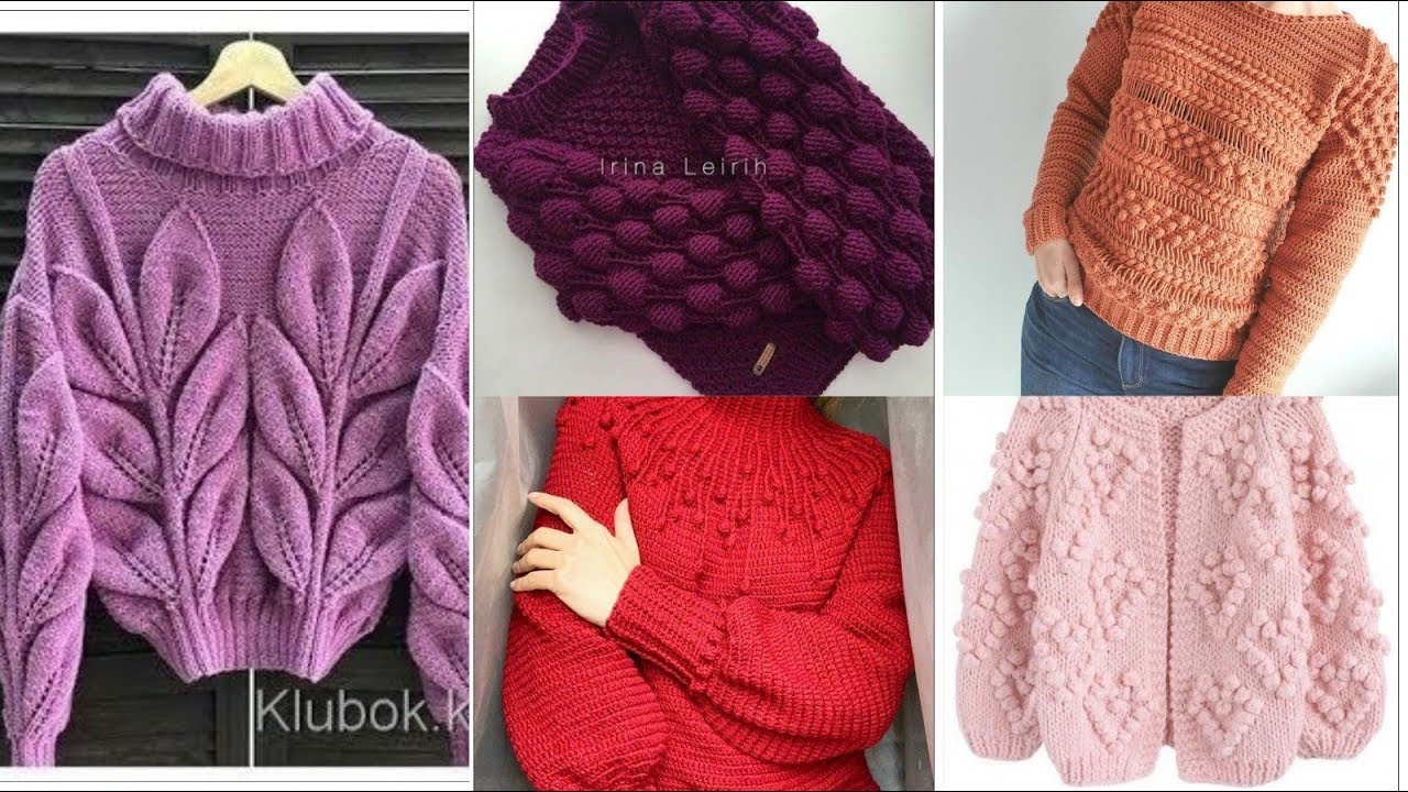 Very Stylish and Beautiful Embroidered Crochet Sweaters||Crochet ...