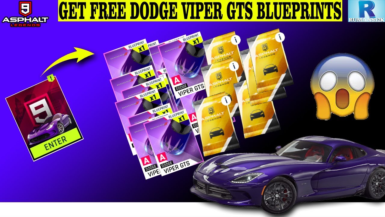 ASPHALT 9 DODGE VIPER GTS CAR HUNT | GET FREE BLUEPRINTS IN ASPHALT 9 ...