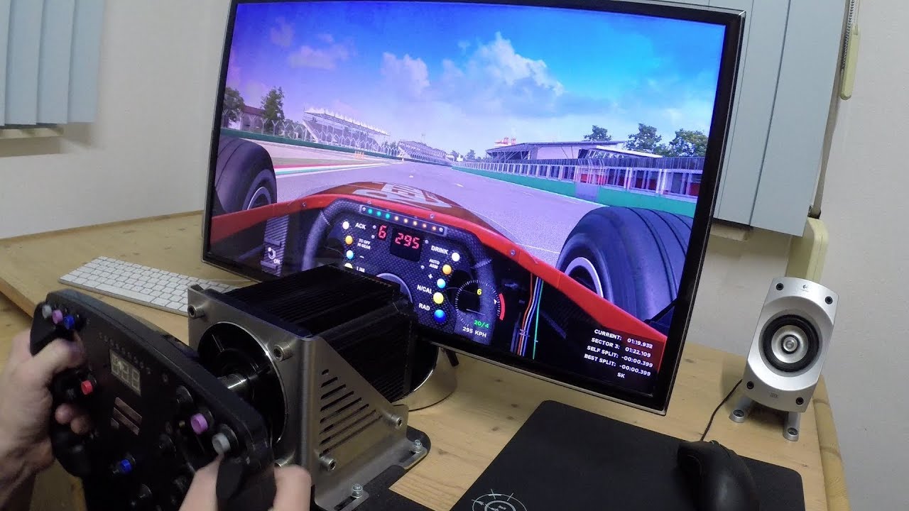 Automobilista 720hz FFB Direct Drive Wheel Formula V10 Imola - YouTube