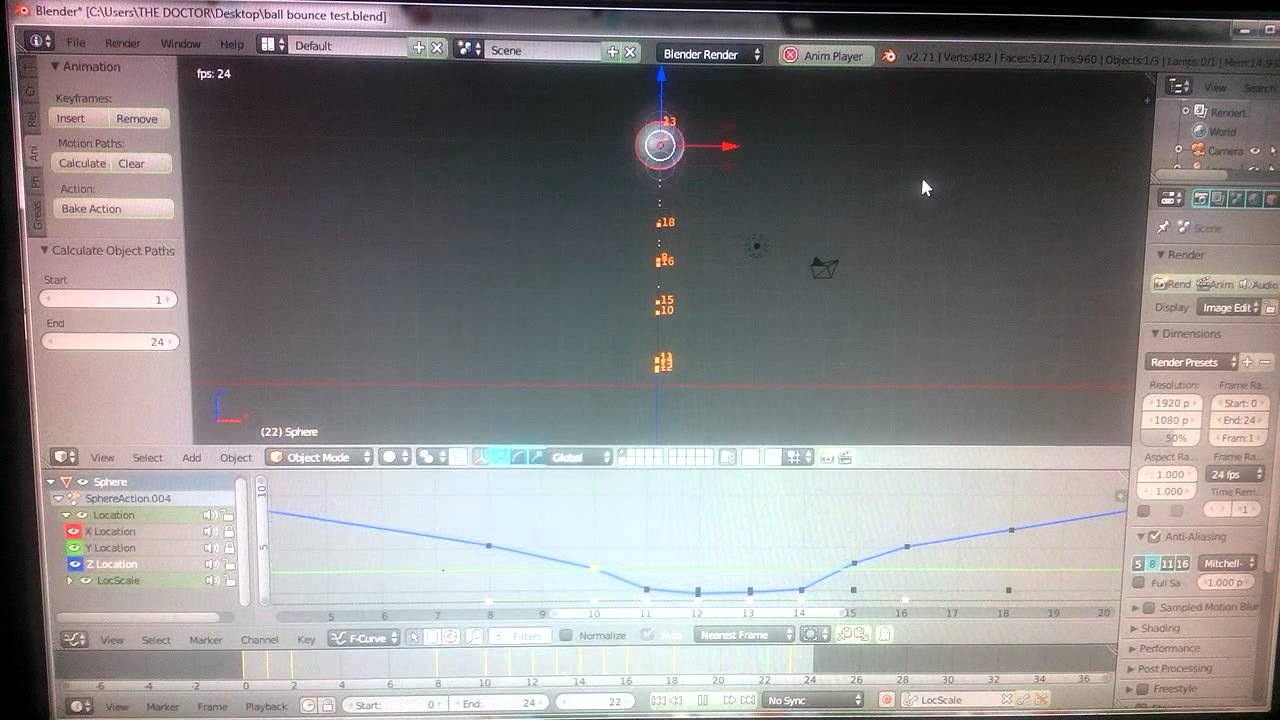 Calculate Motion Path Blender - YouTube