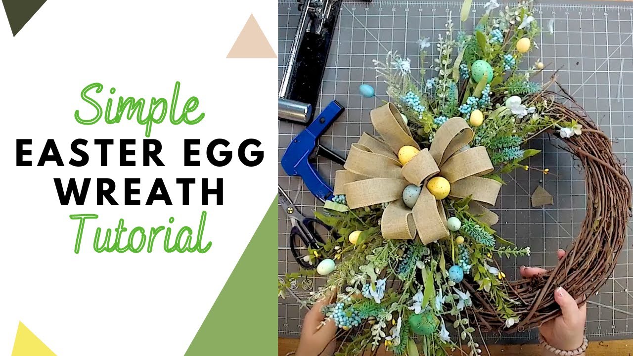 Simple Series - Easter Egg Grapevine - Easy Wreath Tutorial - YouTube
