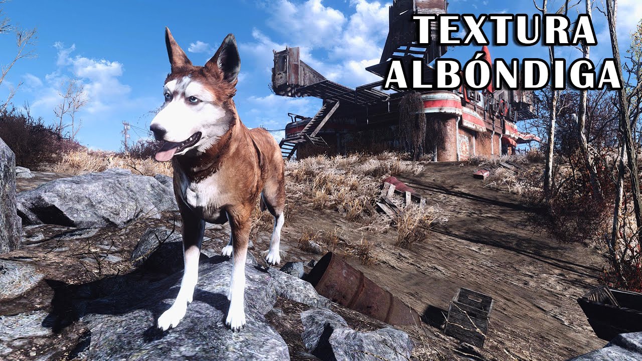 Fallout 4 - Cambiar textura perro Albóndiga Husky #1 - YouTube