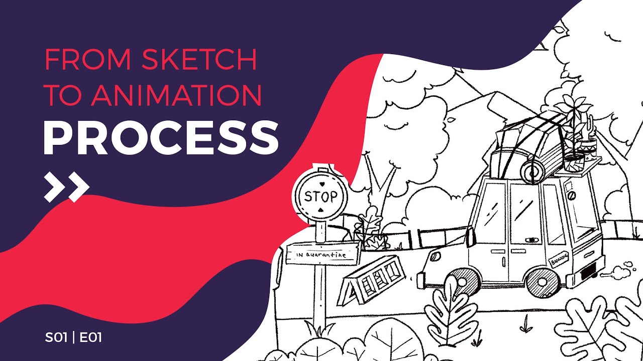 How I make animation from sketch - Part 1 (Sketch) | using Procreate ...