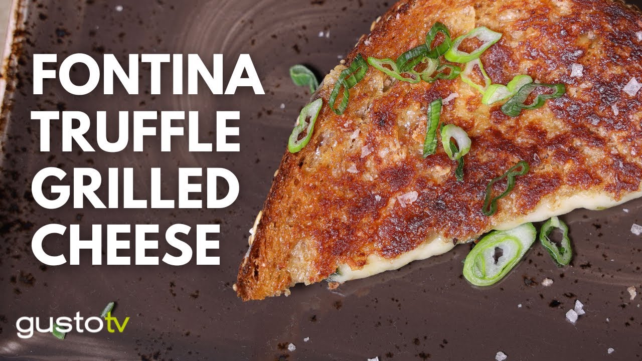 Crispy Fontina Truffle Grilled Cheese - YouTube