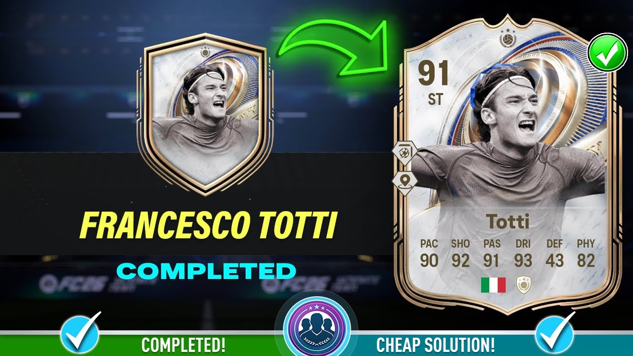 91 TOTY Icon Francesco Totti SBC Solution - Cheap Solution & Tips - FC ...