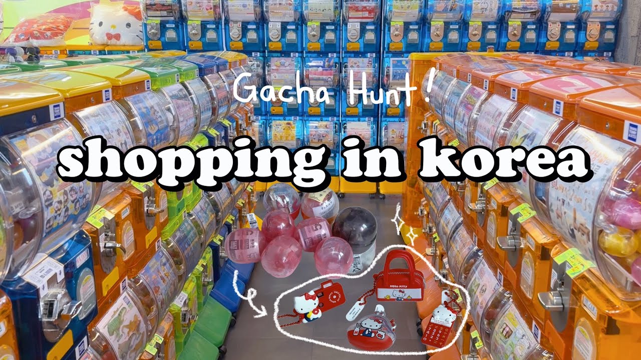 shopping in korea vlog 🇰🇷 sanrio capsule toy 🎁 gacha hunt 수원 가챠샵 - YouTube