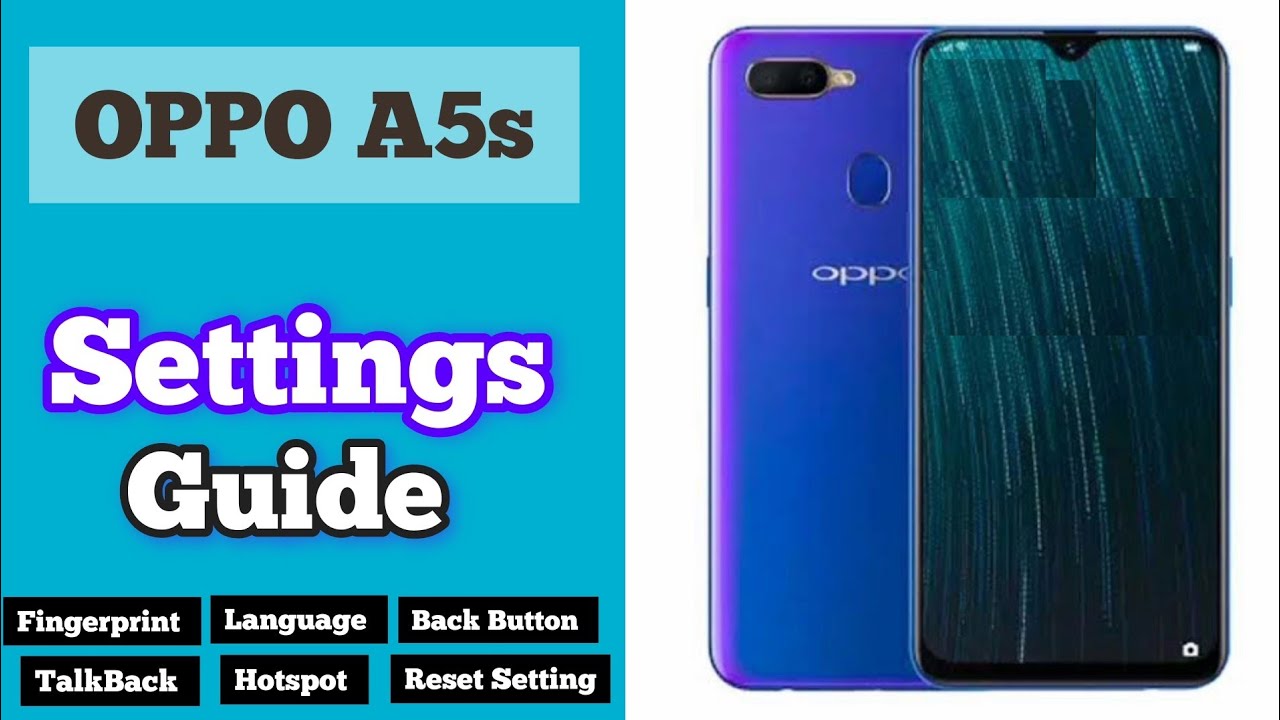 OPPO A5S SETTINGS - Fingerprint lock - Navigation buttons - Language ...