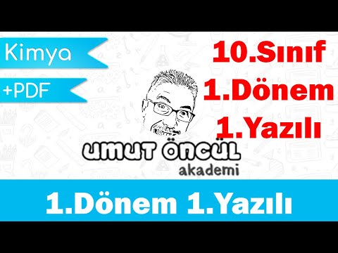 Kimya | 10.Sınıf | 1.Dönem 1.Yazılı | +PDF