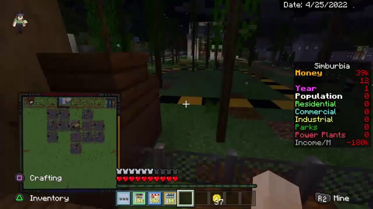 Minecraft simburbia,membangun gedung kecil " part 1 " - YouTube