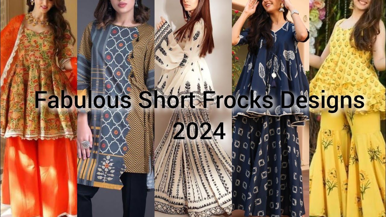 Latest Shorts Frocks Designs Ideas For Women 2024 // Sunshine Creations ...