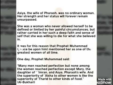 The story of HAZRAT ASIYA RA (the wife of pharaoh) - YouTube