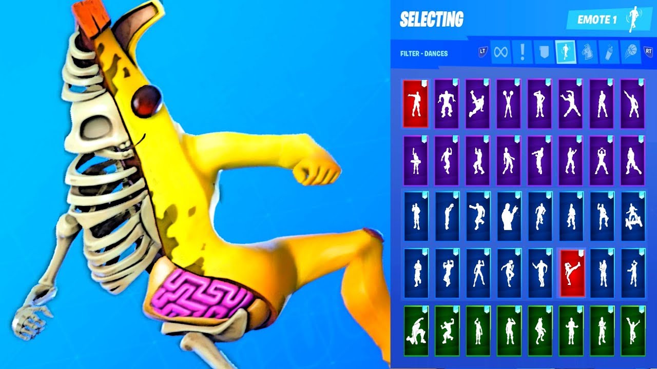 🔥 *NEW* Fortnite PEELY BONE Skin Showcase with All Dances & Emotes ...