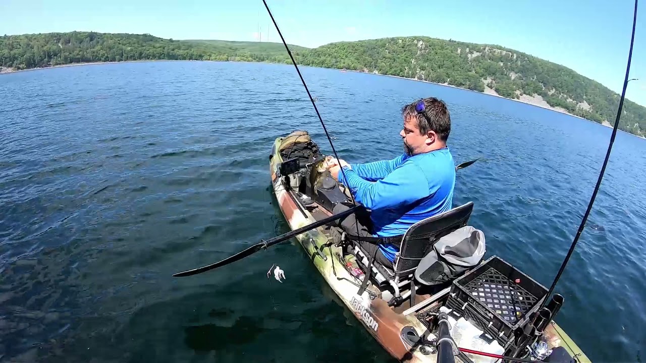 Devil's Lake (Wisconsin) Kayak Fishing - YouTube