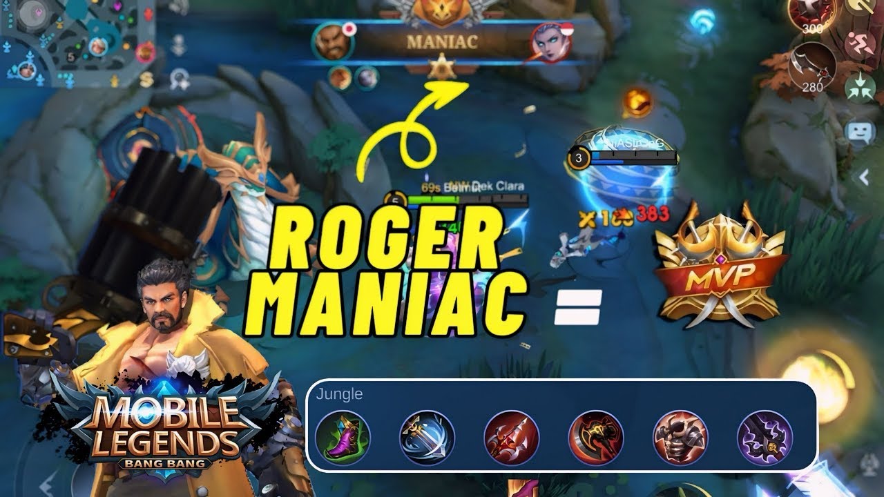 MLBB Best Moment || Gameplay Hero Roger auto win - YouTube