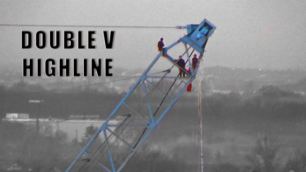 Project Double V Highline - 350 mts line #Highline #Poland - YouTube