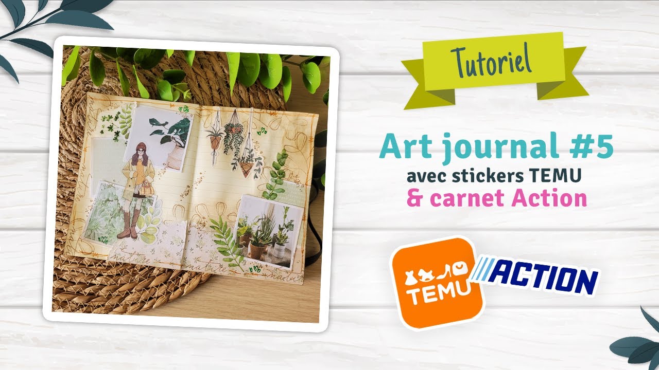 -TUTO- Art journal #5 avec les produits TEMU & Action #scrapbooking # ...