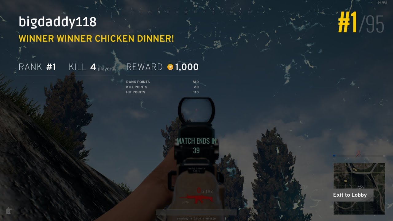 My first ever win on PUBG - finally - YouTube