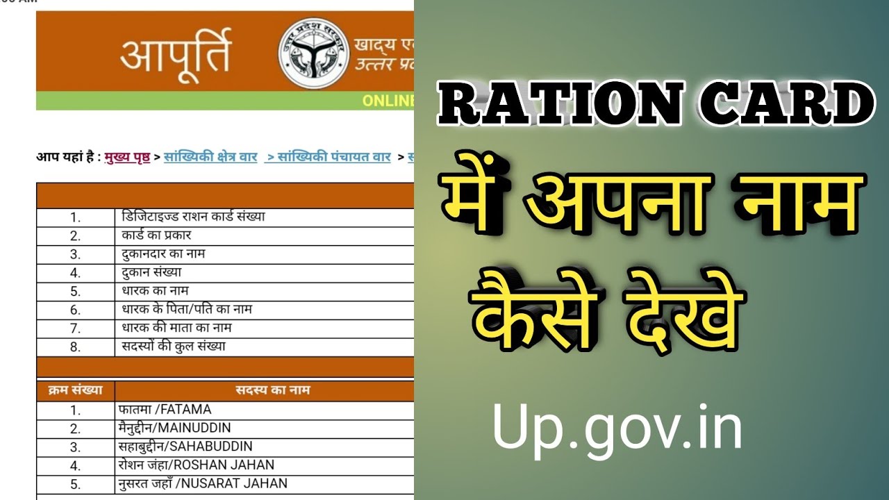 Up Ration Card List Me Apna Name Kaise Check Kare | How Check Up Ration ...