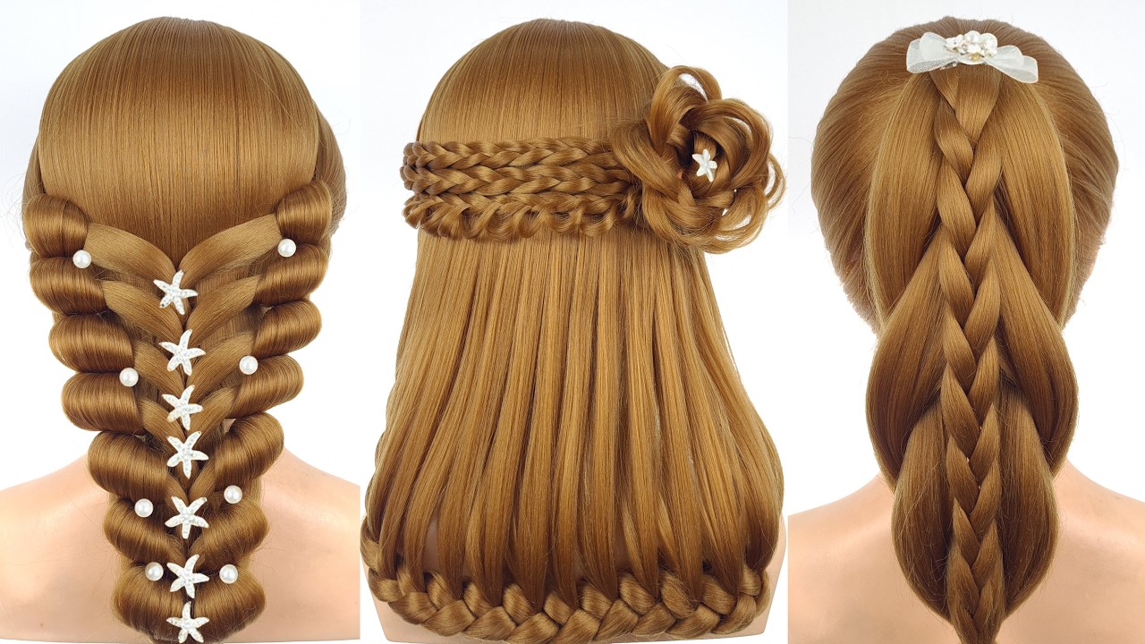 Very Easy Hairstyle - Quick hairstyle |Simple Open Hairstyle For Party ...