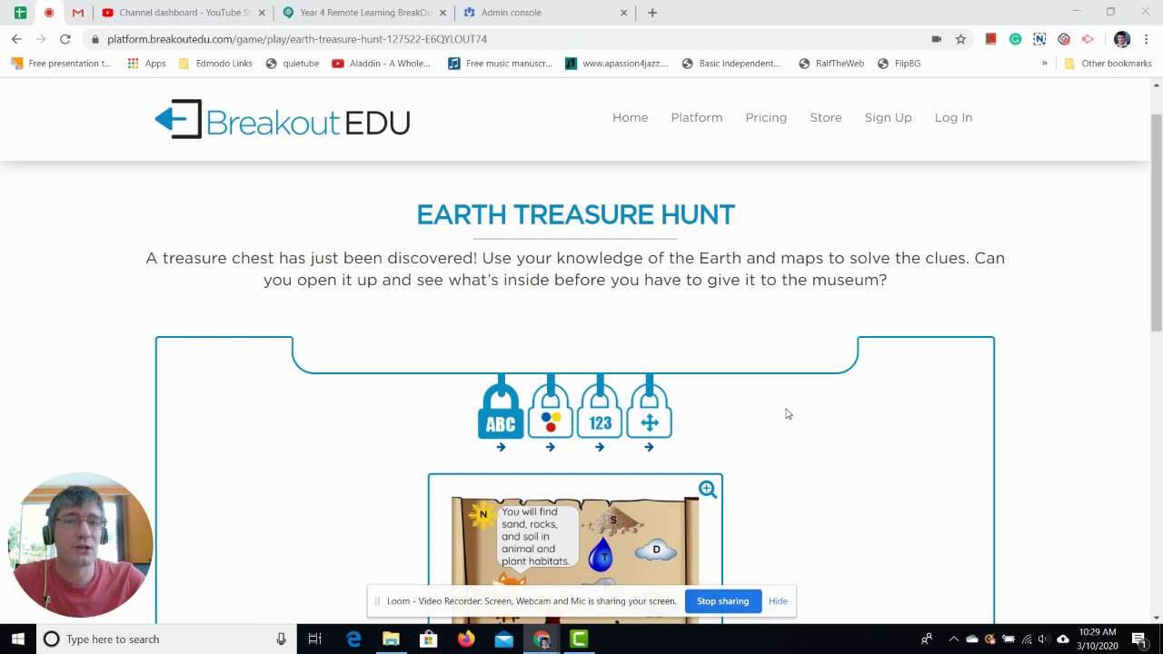 Breakout EDU EARTH TREASURE HUNT - YouTube