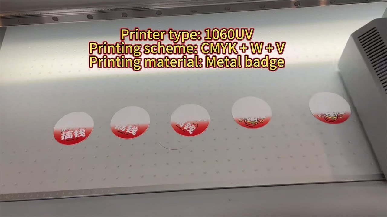 Custom Metal Badges with Visual Positioning UV Flatbed Printer# ...