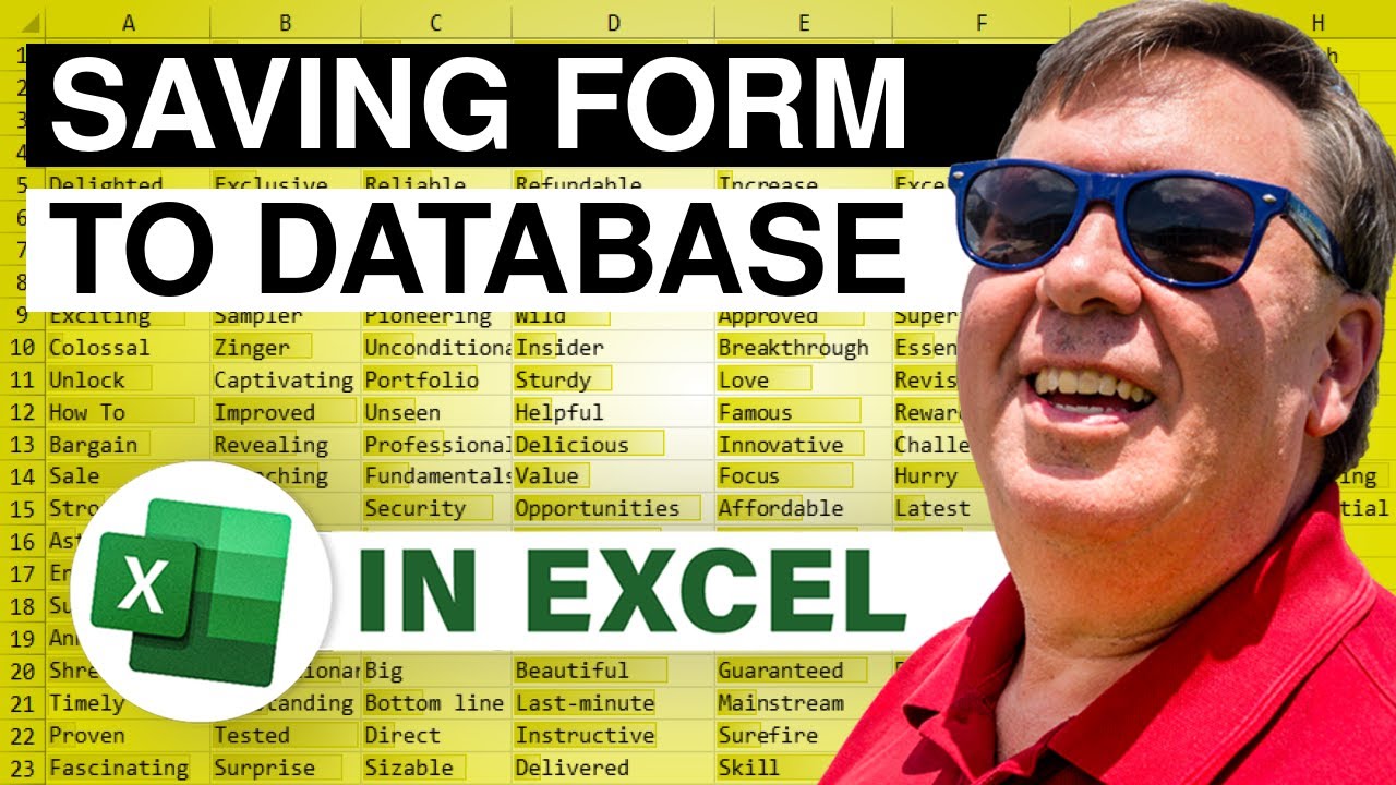Excel - Saving Form to Database: Episode 1503 - YouTube