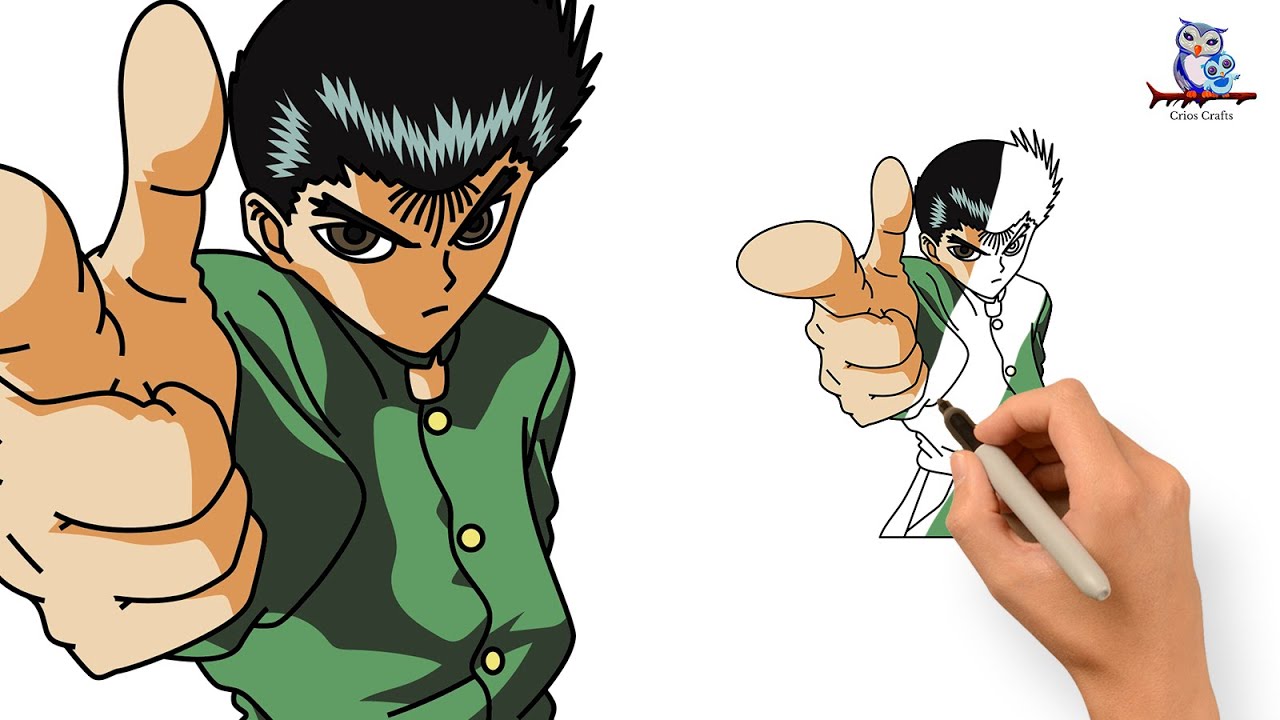 How to Draw Yusuke Urameshi | YuYu Hakusho - YouTube