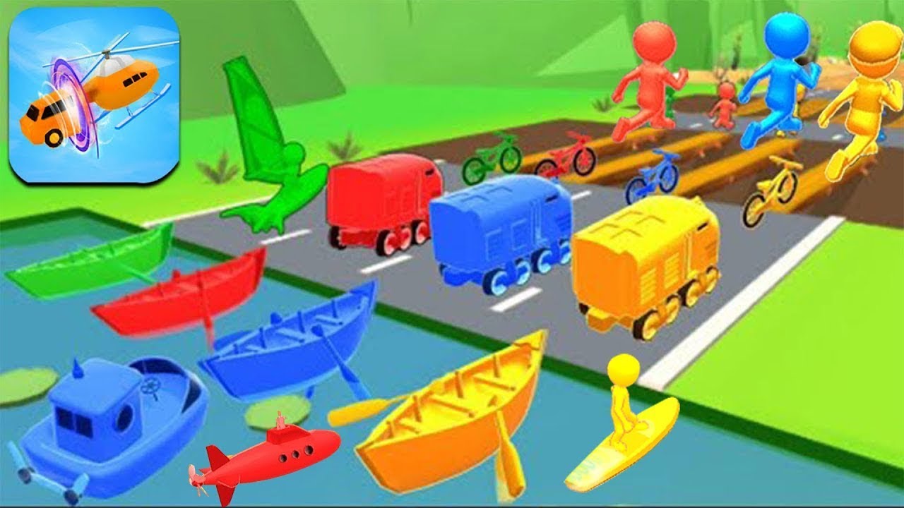 🚗Shape shifting running funny games all levels 1733 - YouTube