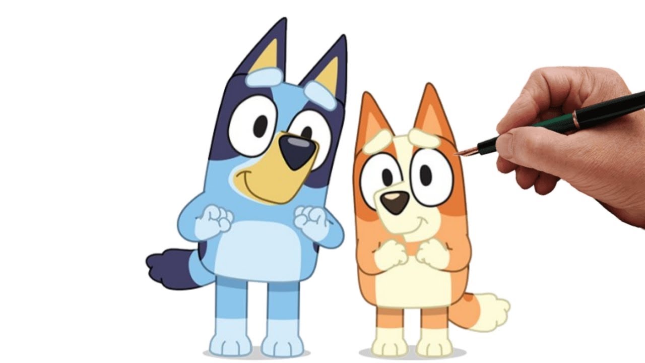 Drawing of Bluey | Easy Bluey Drawing Tutorial & Art - YouTube