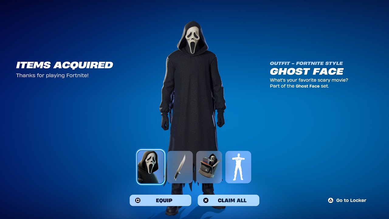 New Ghost Face Skin in Fortnite! (Fortnite item shop) - YouTube