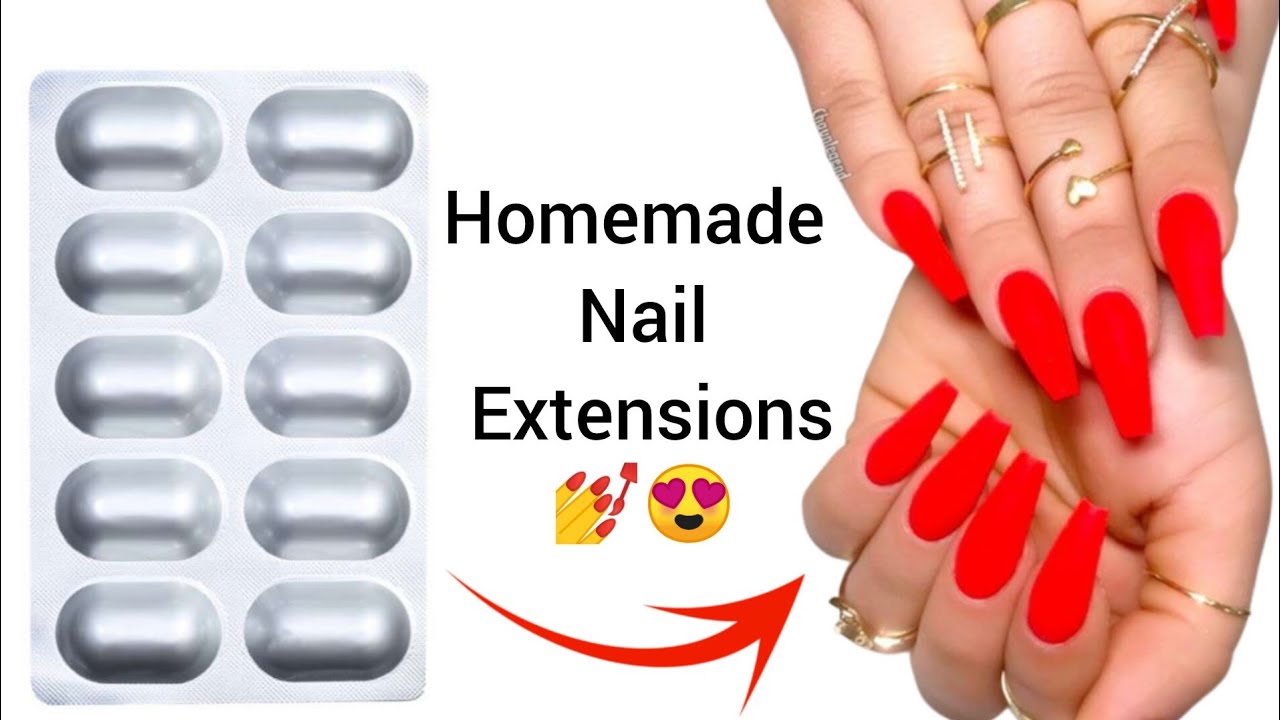 How to make nail extensions at home💅 Homemade nail extension😯💅 DIY nail ...