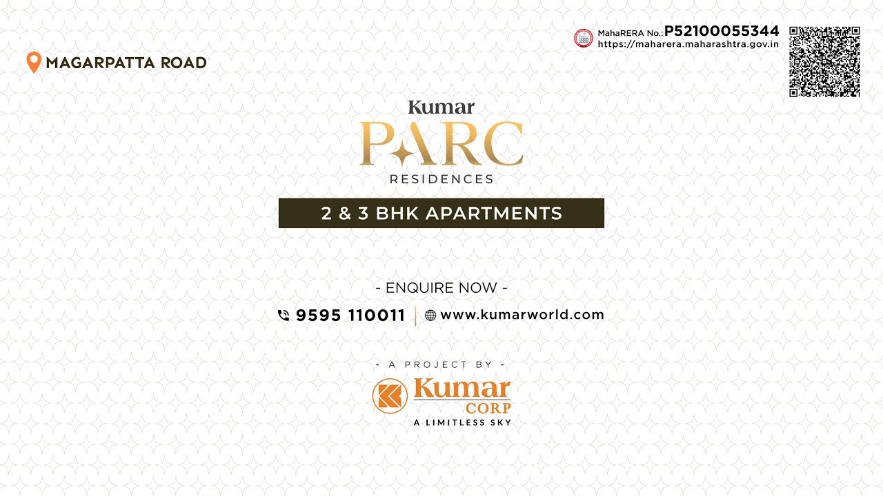 Luxury 2 & 3 BHK in Magarpatta | Kumar Parc Residences Walkthrough ...