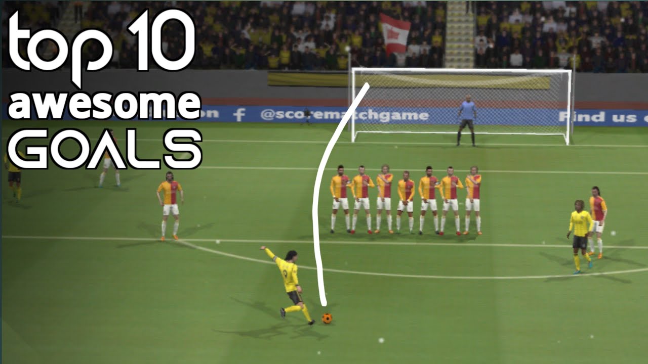 Top 10 awesome goals. Score Match. - YouTube