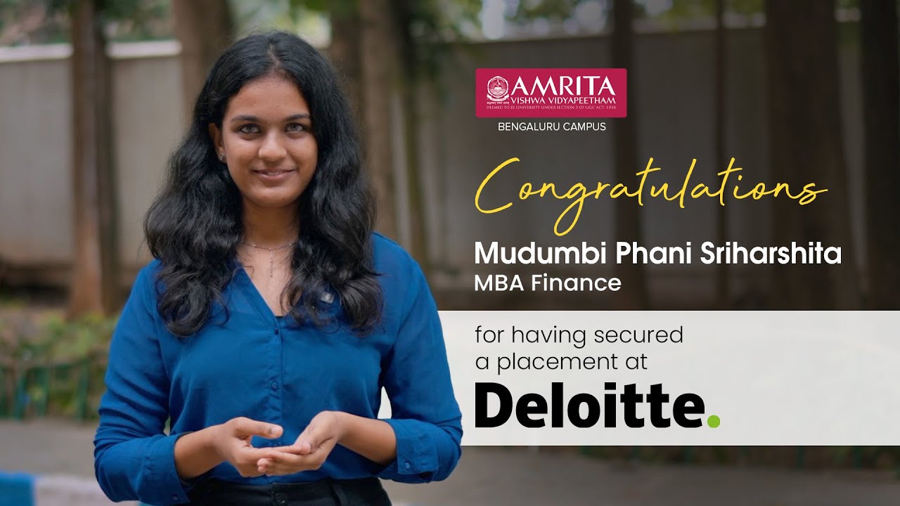 Congratulations to Mudumbi Phani Sriharshita - YouTube