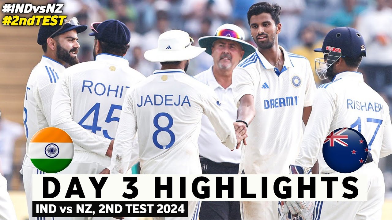 India vs New Zealand 2nd Test Day 2 Highlights 2024 | IND vs NZ 2nd ...