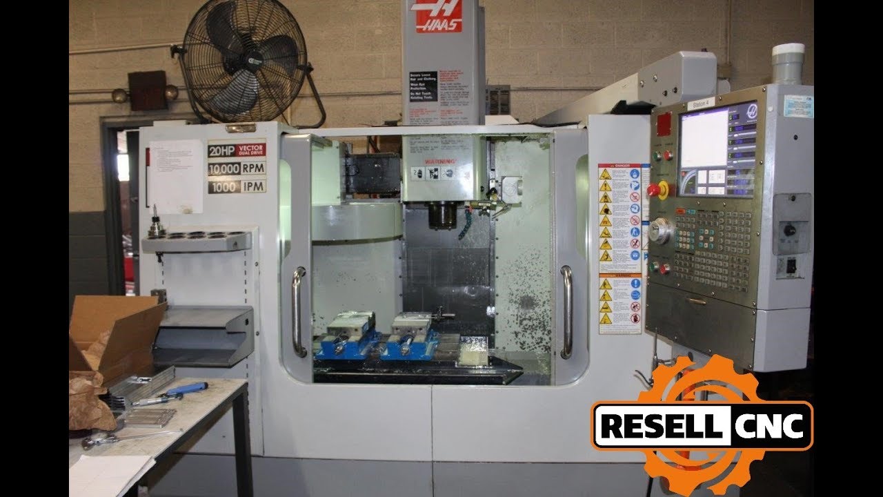 2008 Haas VF-1D CNC Vertical Mill - YouTube