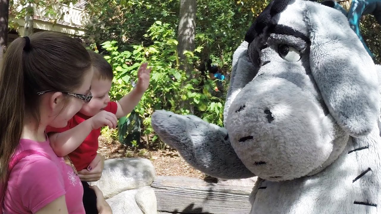 Baby Tyler Meets Eeyore "YO" for the First Time at Disneyland! - YouTube