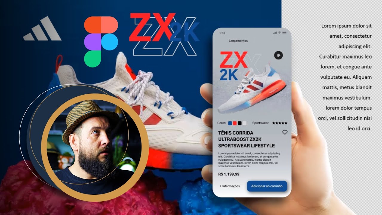 UX UI Design App Adidas Figma e Apresentação com slides em PowerPoint ...