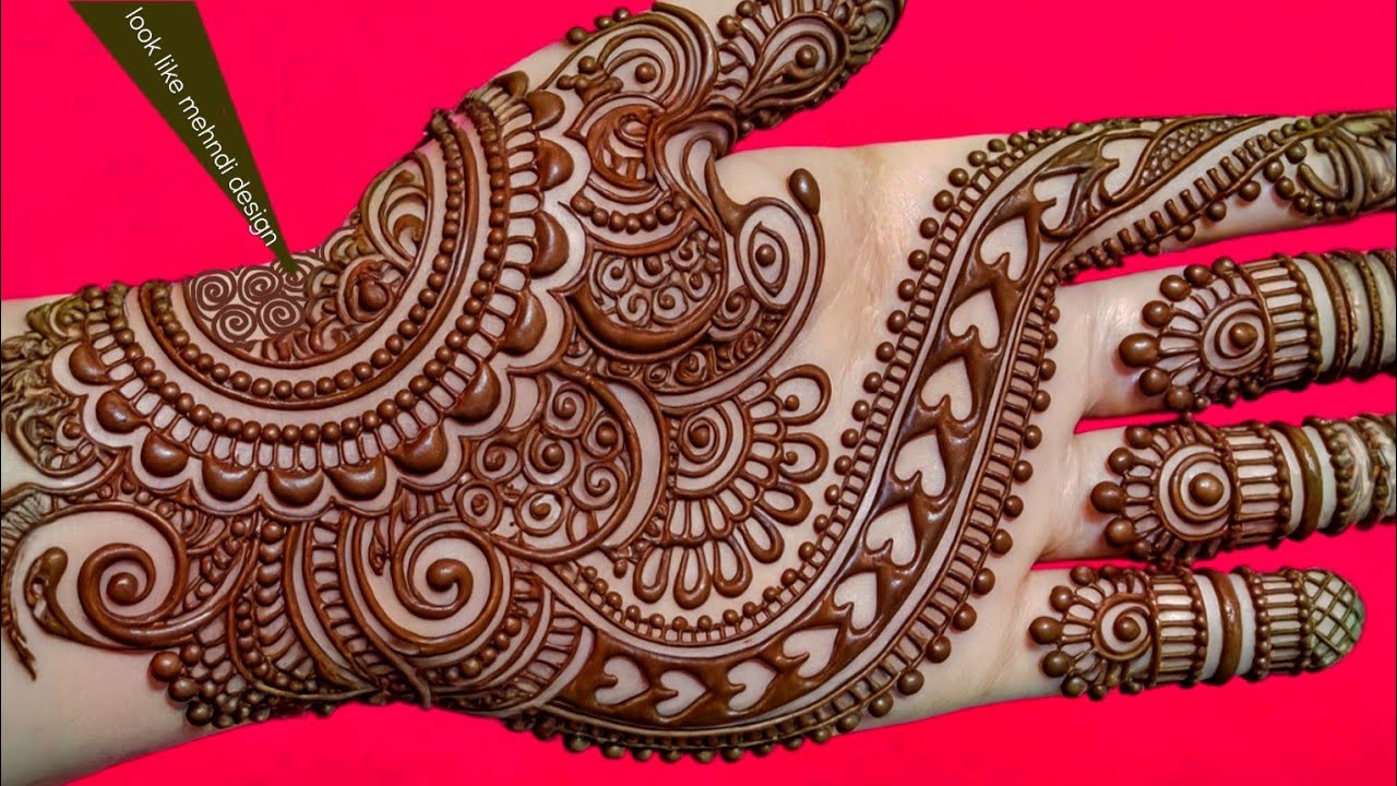 Latest Simple bridal fronthand mehndi design | Easy mehndi design ...