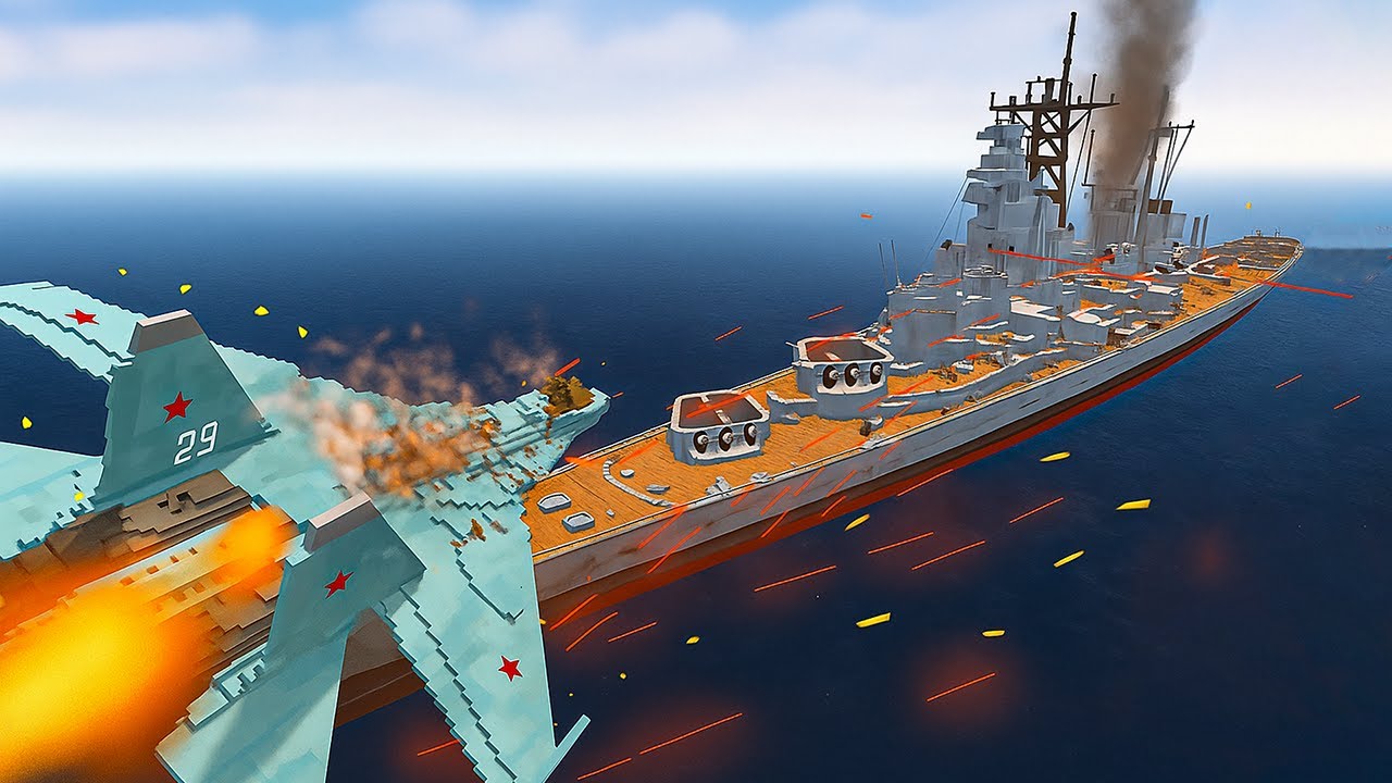 Plane vs Mega Battleship | Teardown - YouTube